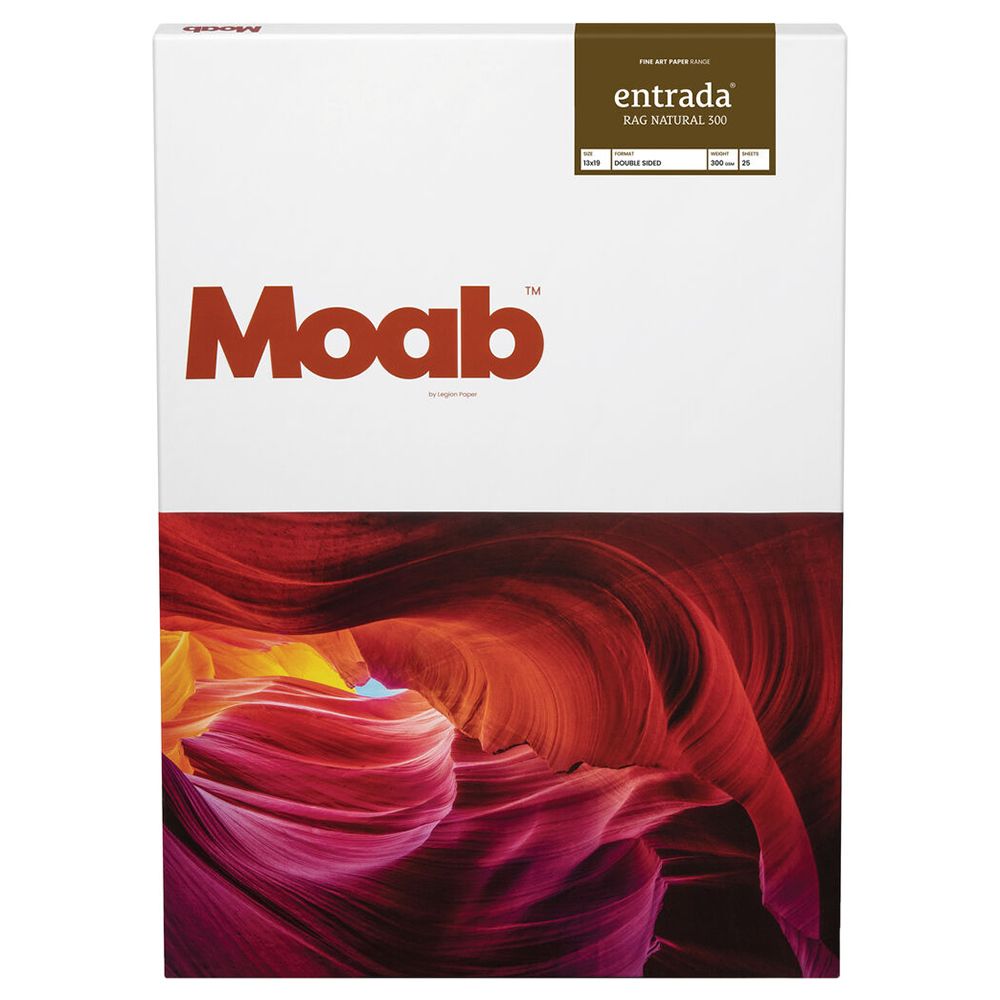 Moab Entrada Rag Natural 300 Inkjet Paper - 13 x 19" - 25 Sheets